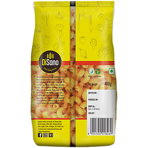 Buy Disano Pastalicious Elbow - 100% Durum Wheat Semolina Online at ...