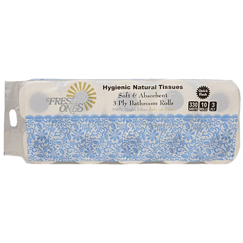 Buy Fresh Ones Bathroom Rolls - Hygienic, Natural Tissues, 3 Ply ...