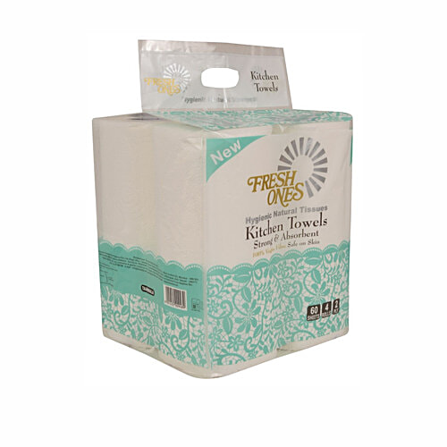 Buy Fresh Ones Kitchen Towel - Hygienic, Natural Tissues, 2 Ply, Strong ...