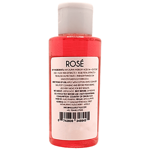 Auli Rose AHA 5% Gentle Exfoliating & Toning Solution - Removes Uneven ...