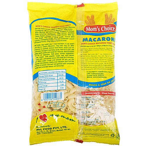 Buy MOM'S CHOICE Macaroni Elbow Pasta - Easy To Cook Online at Best ...