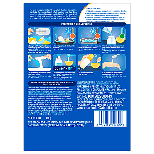 Buy Similac Infant Formula - Stage 1, Upto 6 Months, Easy Digestion ...