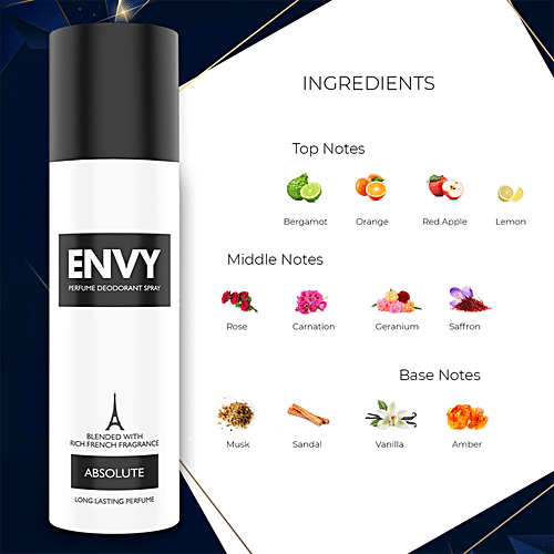 Buy Envy Absolute Perfume Deodorant Spray - Long-Lasting, Unisex Online ...