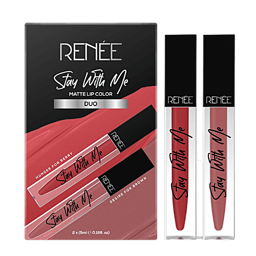 Buy Renee Stay With Me Matte Lip Color - Duo, Desire For Brown & Hunger ...