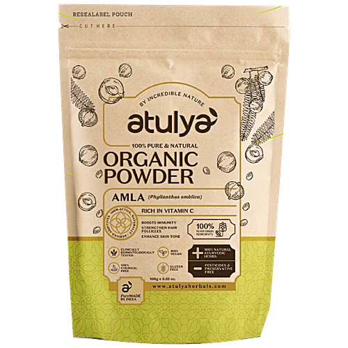 Buy Atulya Organic Powder - Amla, Rich In Vitamin C, For Skin & Hair ...