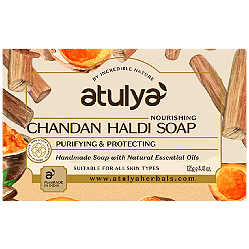 Buy Atulya Chandan Haldi Soap - Nourishing, Handmade, Purifying ...
