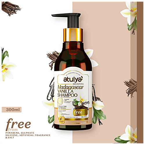 Buy ATULYA Madagascar Vanilla Shampoo - With Soy Protein, Seals The Cuticles, Tames Strands ...