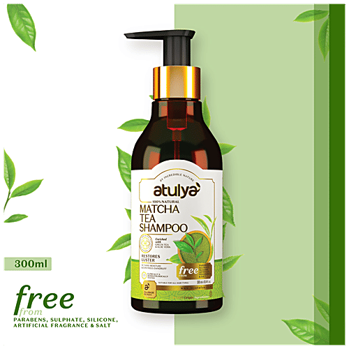 Buy ATULYA Matcha Tea Shampoo - With Aloe Vera, Restores Luster, Retains Moisture Online at Best ...