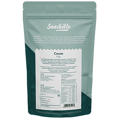 Buy Snackible Cocoa Fills - Baked, Source Of Dietary Fibre, No Refined ...