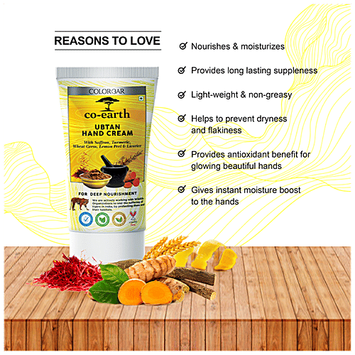 Buy ColorBar Co-Earth Ubtan Hand Cream - Non-Greasy, For Deep ...