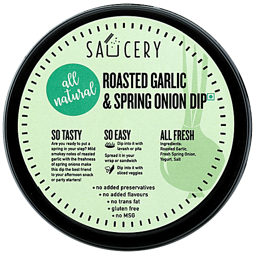 Buy Saucery Roasted Garlic & Spring Onion Dip - Fresh Ingredients ...