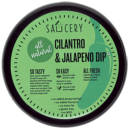 Buy Saucery Cilantro & Jalapeno Dip - Fresh Ingredients, Creamy, Thick ...
