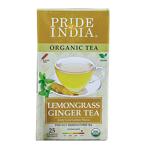 Buy Pride Of India Lemongrass Ginger Tea - Organic, Vegan & Gluten Free ...
