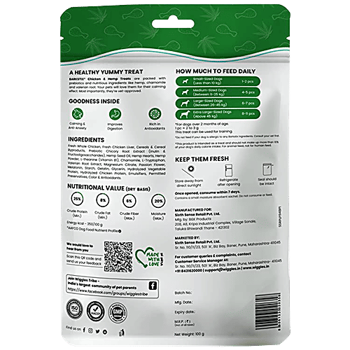 Buy Wiggles.in Barkstix Dog Treats for Training Adult Puppies - Soft ...