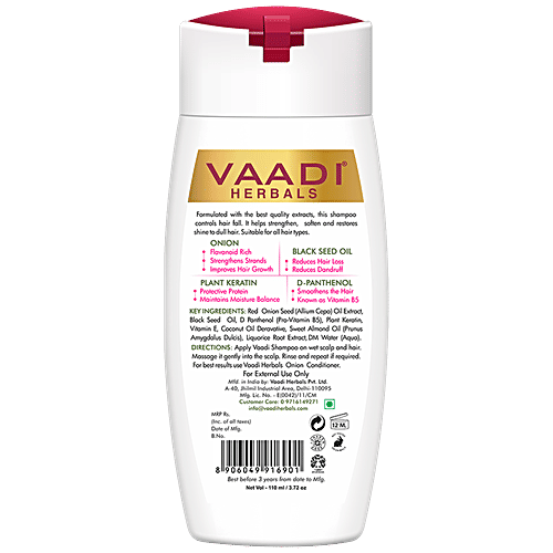 Buy VAADI HERBALS Onion Shampoo - With Plant Keratin & Pro Vitamin B5 ...