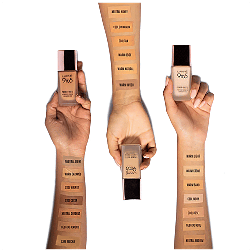 Buy Lakme 9 To 5 Primer+Matte Perfect Cover Foundation - Flawless ...