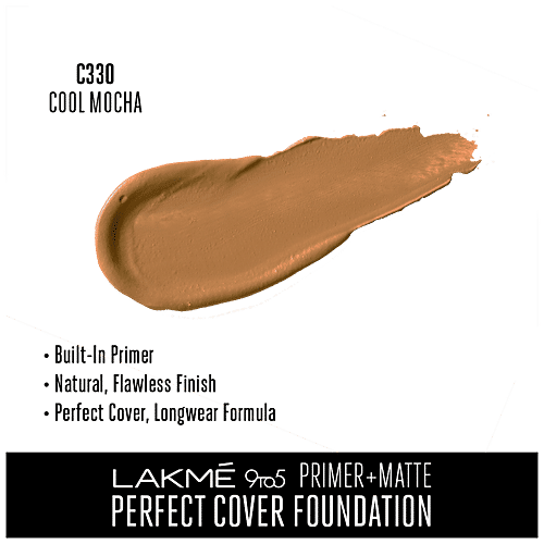Buy Lakme 9 To 5 Primer+Matte Perfect Cover Foundation - Flawless ...