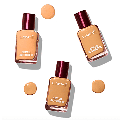 Buy Lakme Perfecting Liquid Foundation - Flawless Coverage, Water ...