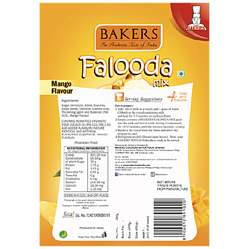 Buy BAKERS Falooda Mix - Mango Flavour Online at Best Price of Rs 60 ...