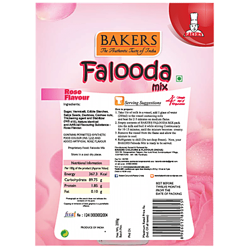 Buy BAKERS Falooda Mix - Rose Flavour Online at Best Price of Rs 60 ...