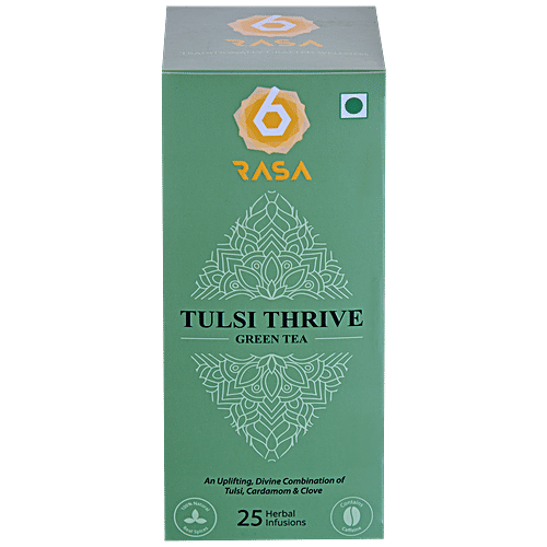Buy 6rasa Tulsi Thrive Green Tea - Cardamom, Clove, For Stress Relief ...