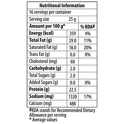 Buy Amul Emmental Cheese - Wholesome, Rich In Calcium Online at Best ...