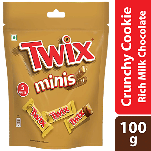 Buy Twix Minis Crunchy Cookie Rich Milk Chocolate - With Goodness Of ...