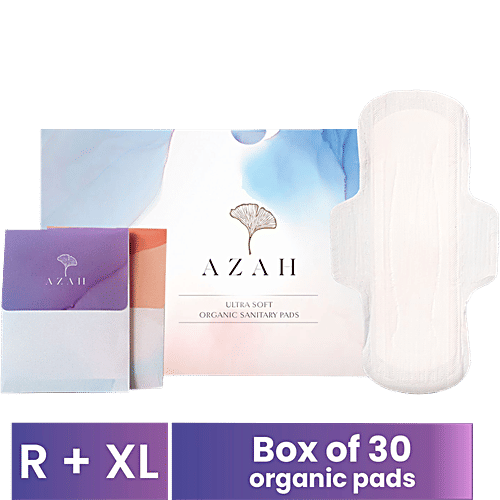 Buy Azah Rash-Free Organic Sanitary Pads - With Disposable Bags Online ...