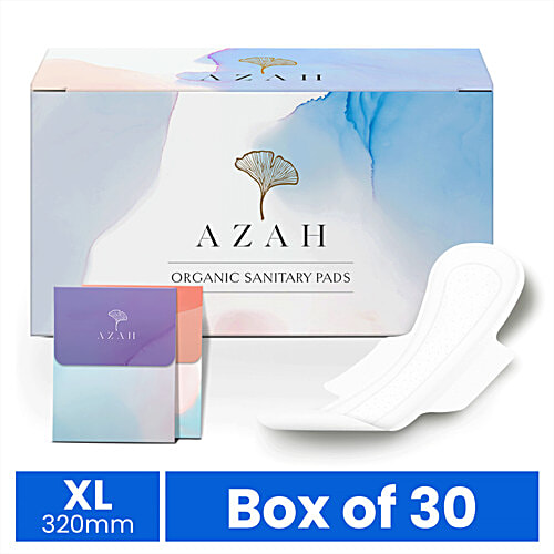 Buy Azah Rash-Free Organic Sanitary Pads - All XL, With Disposable Bags ...