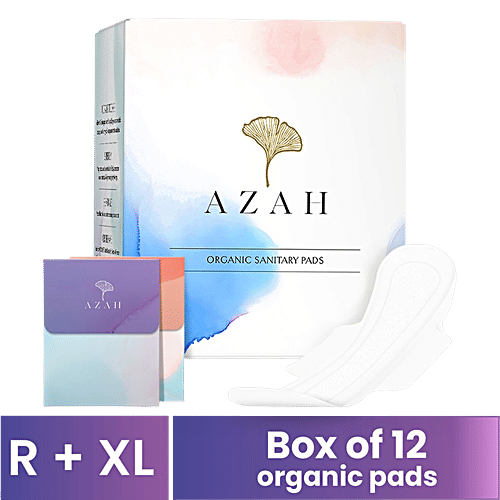 Buy Azah Rash-Free Organic Sanitary Pads - With Disposable Bags Online ...