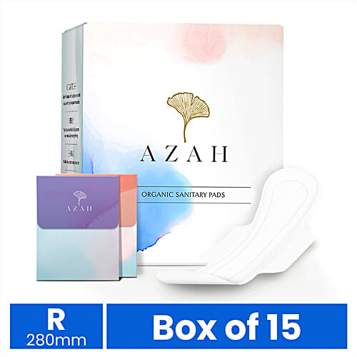 Buy Azah Rash-Free Organic Sanitary Pads - All Regular, With Disposable ...