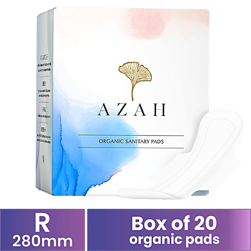 Buy Azah Rash-Free Organic Sanitary Pads - All Regular, Without ...