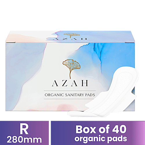 Buy Azah Rash-Free Organic Sanitary Pads - All Regular, Without ...