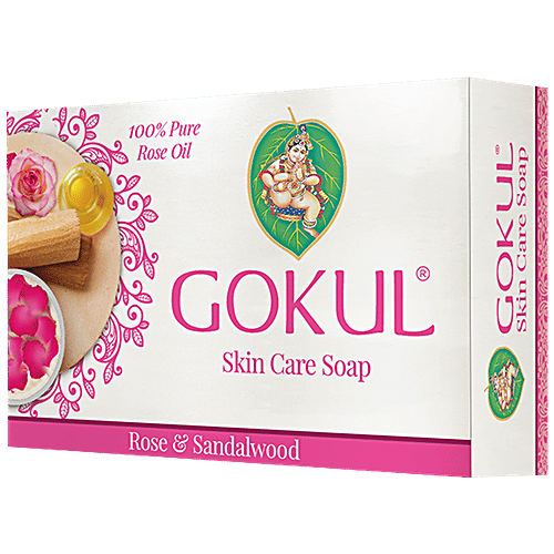 Buy Gokul Skin Care Soap - Rose & Sandalwood, Nourishes The Skin Online ...