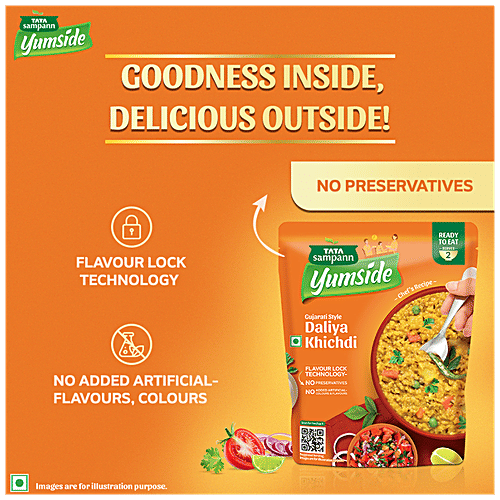 Buy Tata Sampann Yumside Gujarati Style Daliya Khichdi - Ready To Eat ...