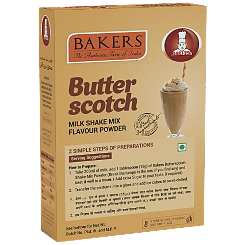 Buy BAKERS Milkshake Mix Flavour Powder - Butterscotch, Ready To Use ...