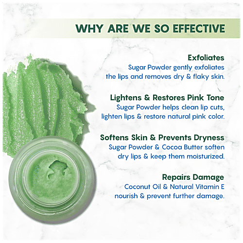 Buy The Moms Co Natural Exfoliating Lip Scrub - Sugar Powder & Cocoa ...