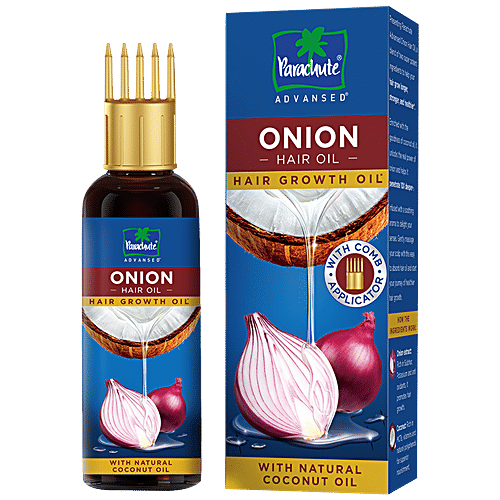 Buy Parachute Advansed Onion Hair Oil - With Comb Applicator, For Growth, Hair Fall Control ...