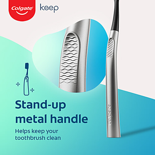 Buy Colgate Keep Deep Clean Toothbrush Kit - 1 Metal Handle With 2 ...