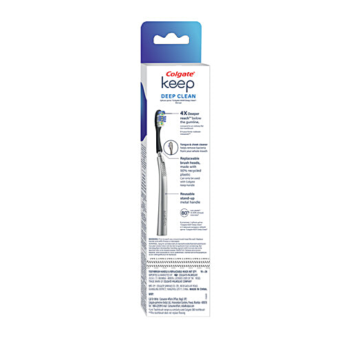 Buy Colgate Keep Deep Clean Toothbrush Kit - 1 Metal Handle With 2 ...