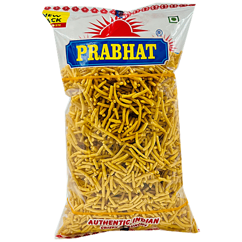 Buy Prabhat Namkeen Garlic Sev Namkeen - Rich In Taste & Flavour ...