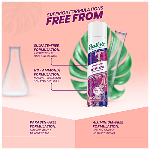 Buy Batiste Dry Shampoo - Self Love, Beaming Berries, Refreshes Hair ...