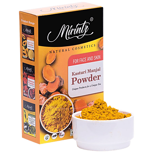 Buy Mirintz Kasturi Manjal Powder - Natural, Vegan, Cruelty-Free, For ...