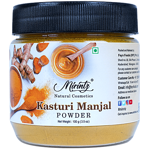 Buy Mirintz Kasturi Manjal Powder - Natural, Vegan, Cruelty-Free, For ...