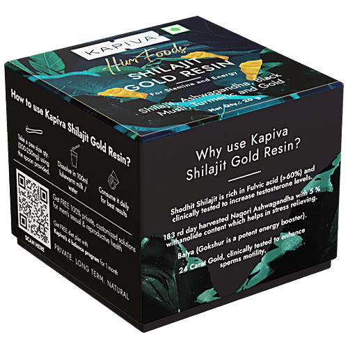 Buy Kapiva Shilajit Gold Resin - 100% Ayurvedic, Boosts Testosterone ...
