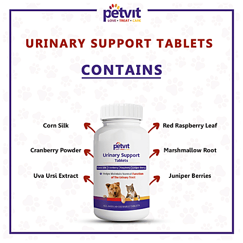 Buy Petvit Urinary Support Chewable Tablets - For Dogs & Cats, All Ages ...
