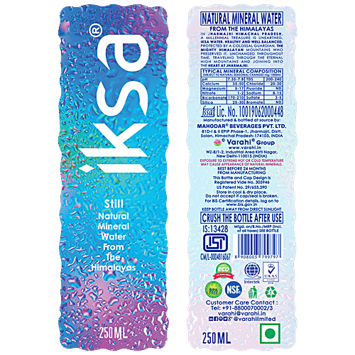 Buy Varahi Iksa Still Natural Mineral Water - Helps In Better Digestion ...