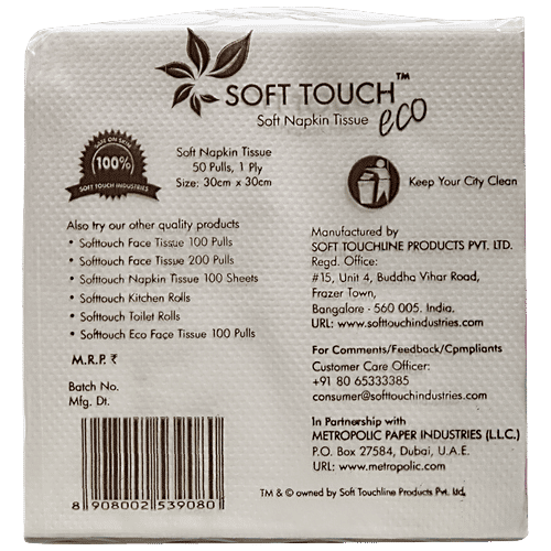 Buy Soft Touch Eco - Soft Cocktail Napkin Tissue Pouch of Online at ...