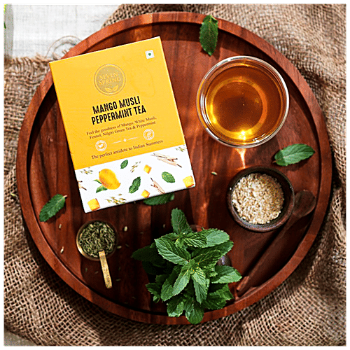 Buy Seven Spring Mango Musli Peppermint Tea - Green Tea, Refreshes Body ...