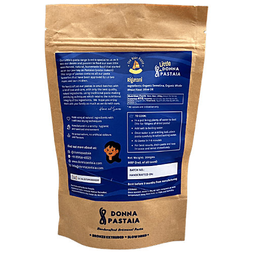 Buy Donna Pastaia Little Rigatoni Boat Pasta - Whole Wheat & Semolina ...